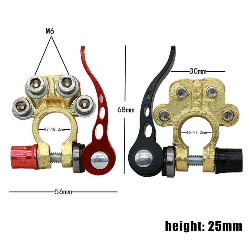 DHgate.com:2-Pack Red & Black Copper Battery Terminals with Quick ...