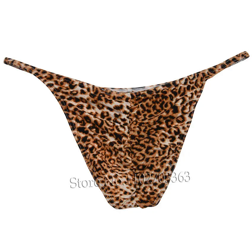 DHgate.com:Men's Leopard Print Bikini Briefs, Low Rise Stretchy Cheeky ...