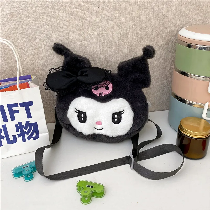 Kuromi Doll Diagonal Straddle Bag 22cm Japanese Cartoon Lace Devil ...