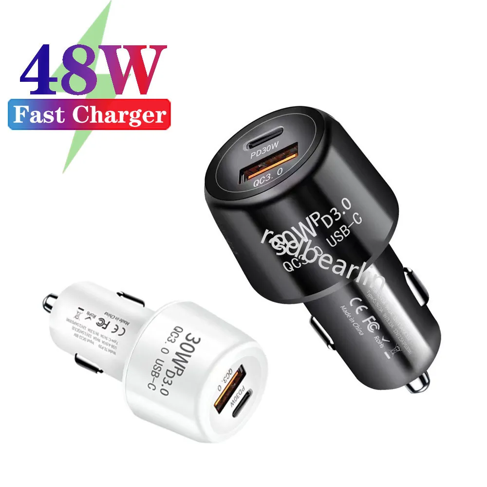 Fast Charge Power Adapter: 48W Dual Port USB C PD Car Charger For ...
