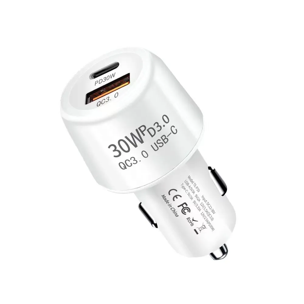 Super Fast 48W PD30W USB C PD cars with wireless charging with Dual Ports for iPhone, Samsung ...