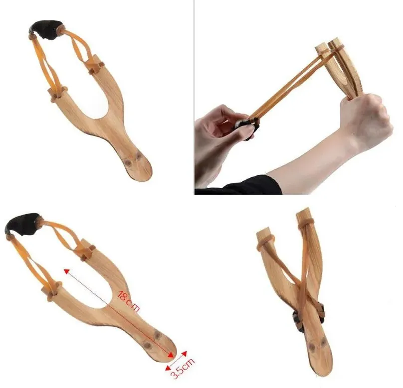 DHgate.com:Kids Wooden Slingshot Rubber String Outdoor Play Shooting ...