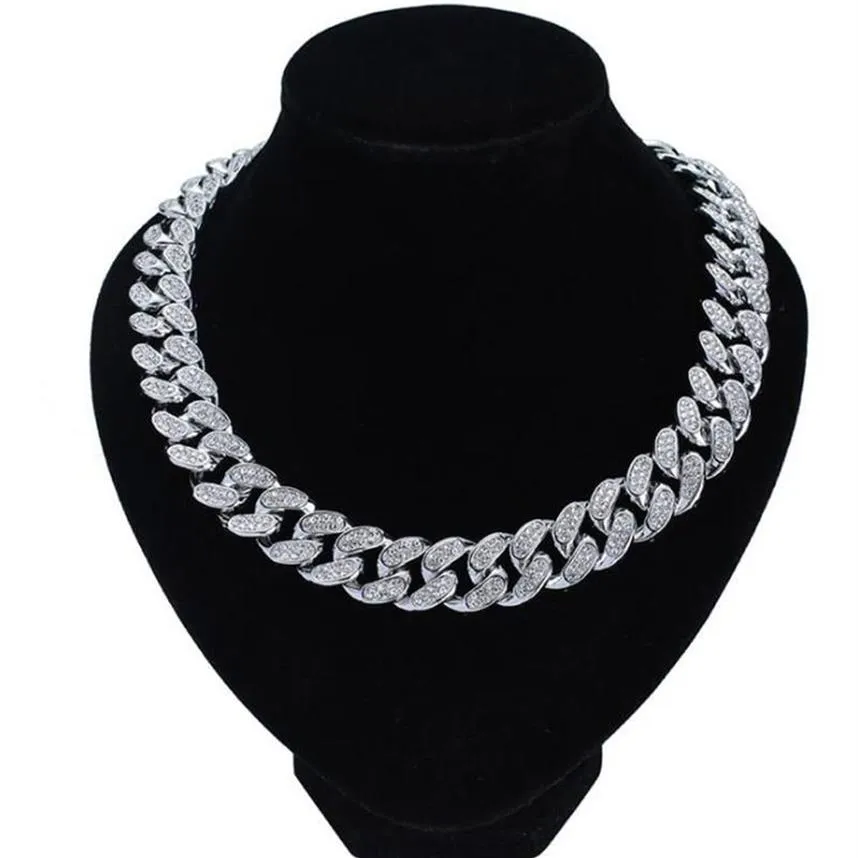 DHgate.com:Iced Out 8-30 Inch Zircon Miami Cuban Link Chain Necklace ...