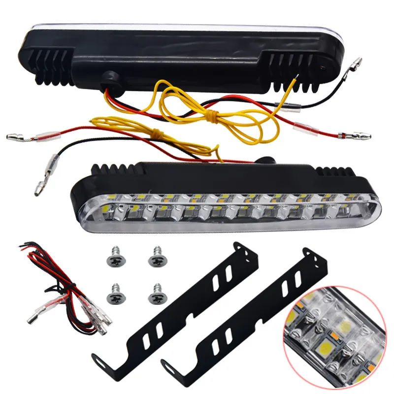 Update LED Car Daytime Running Lights Waterproof DRL Head Fog Turn ...