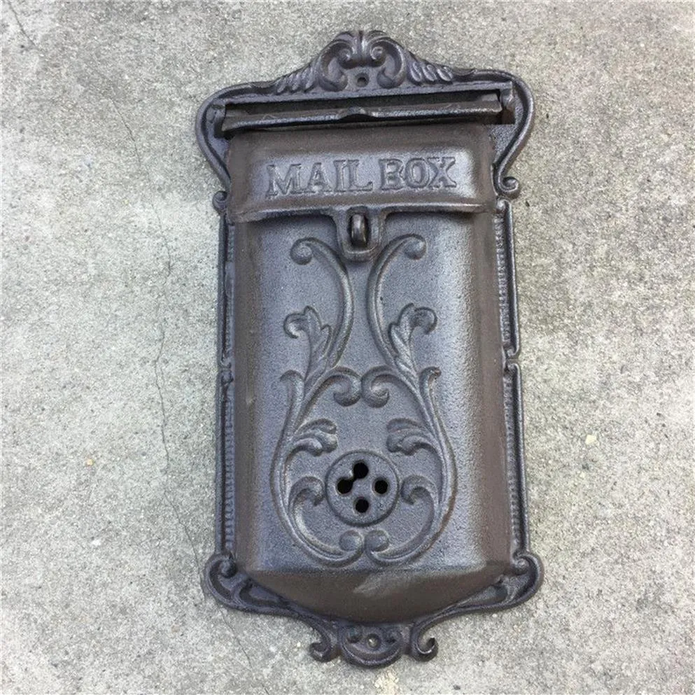DHgate.com:Metal Mailbox for Home Cast Iron Mail Box Post Box Wall ...