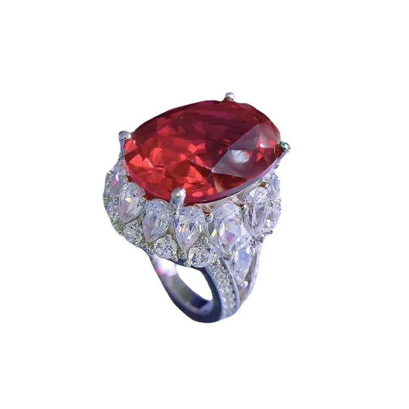 925 Sterling Silver Ruby Ring - Luxury 10ct Gemstone & Diamond Accent ...