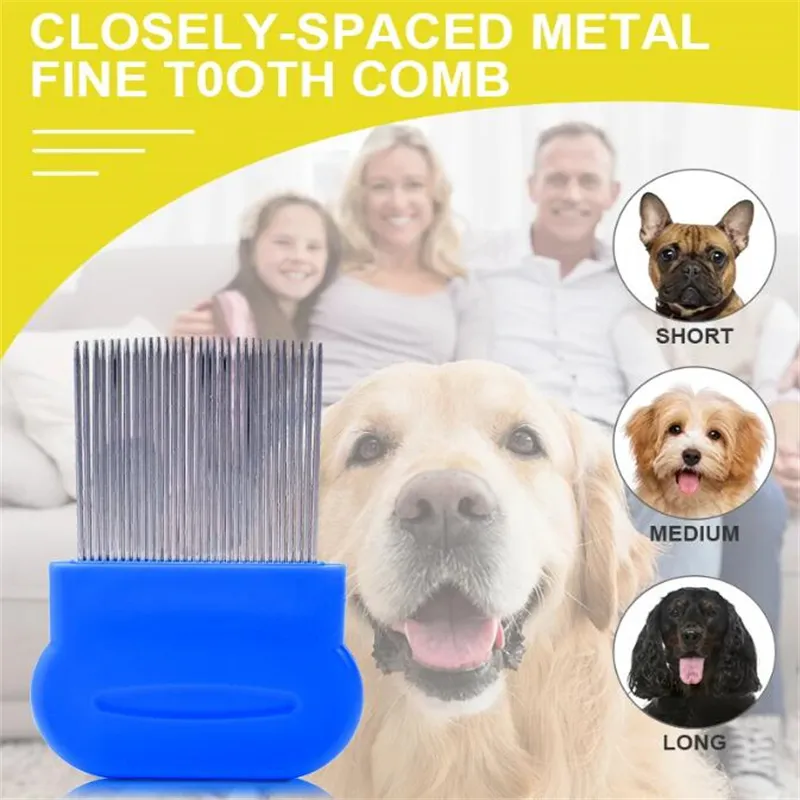 DHgate.com:Stainless Steel Dog Cat Grooming Flea Lice Combs Double ...