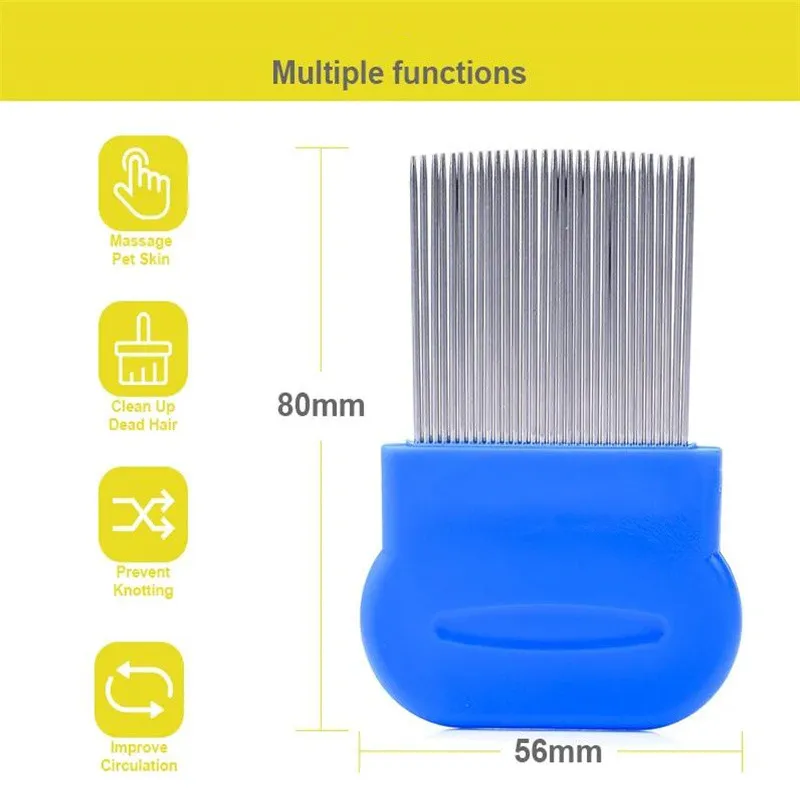 DHgate.com:Stainless Steel Dog Cat Grooming Flea Lice Combs Double ...