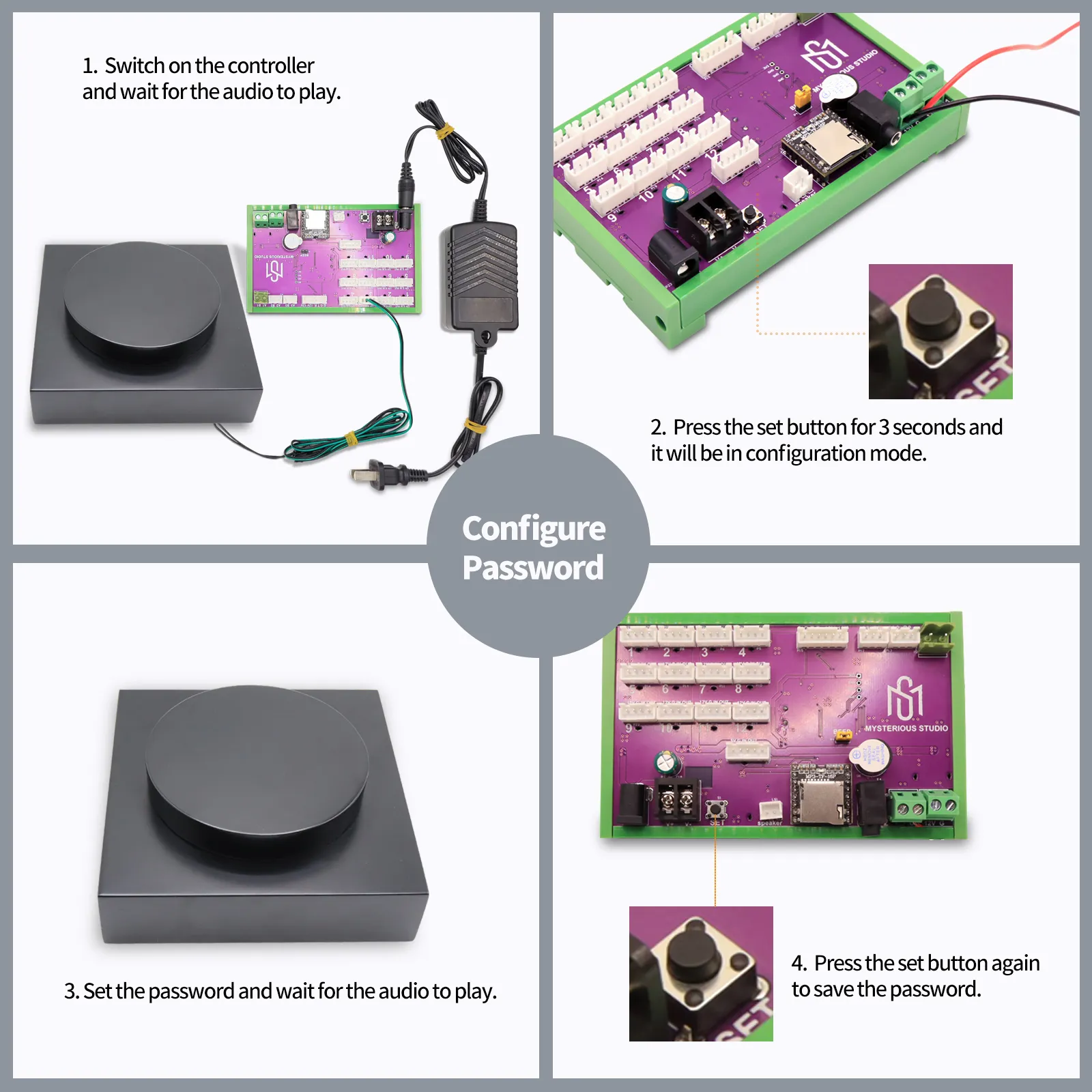 Escape Room Props: Electronic Rotating Puzzle Base For Secret Room Game ...