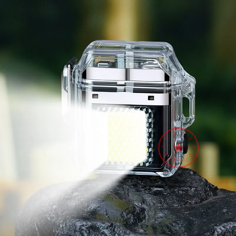 Latest USB Smoking Colorful Transparent Shell Lighters Waterproof ...