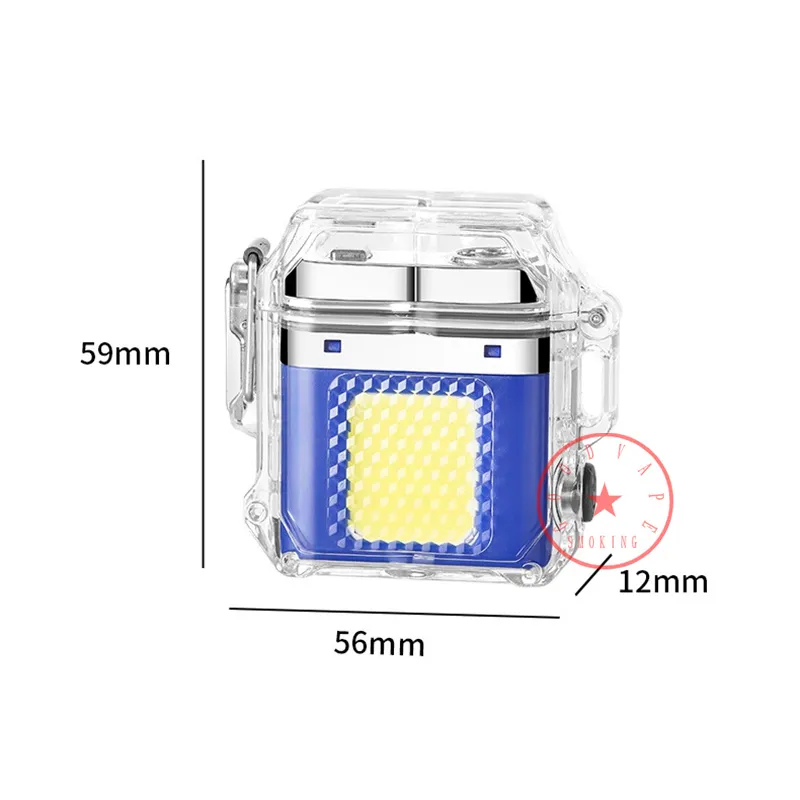 Latest USB Smoking Colorful Transparent Shell Lighters Waterproof ...