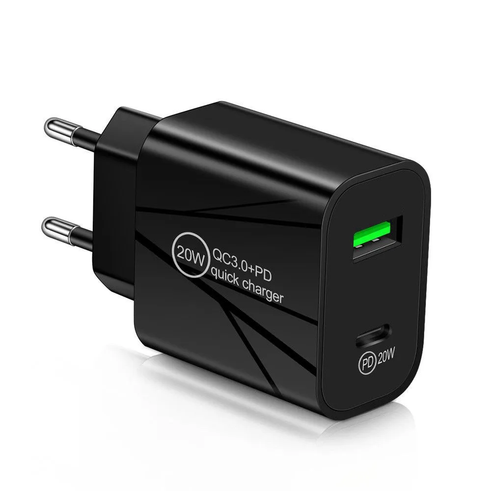 Quick Charge Power Adapter: 20W/12W Dual Port Wall Charger Adapters EU ...