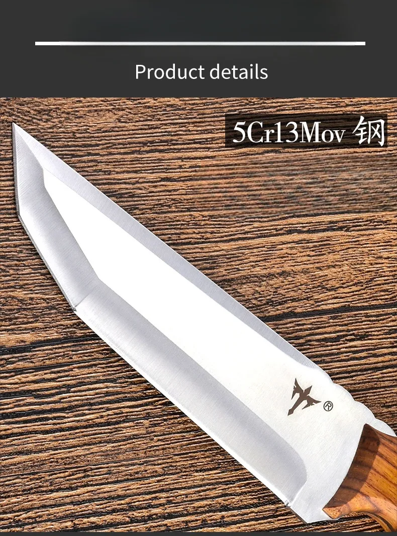 DHgate.com:Tactical Outdoor Survival Knife - Half Solid Wood Handle ...