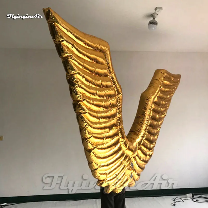 Inflatable Costume: Golden Angel Wings, Adult Wearable Inflatable ...