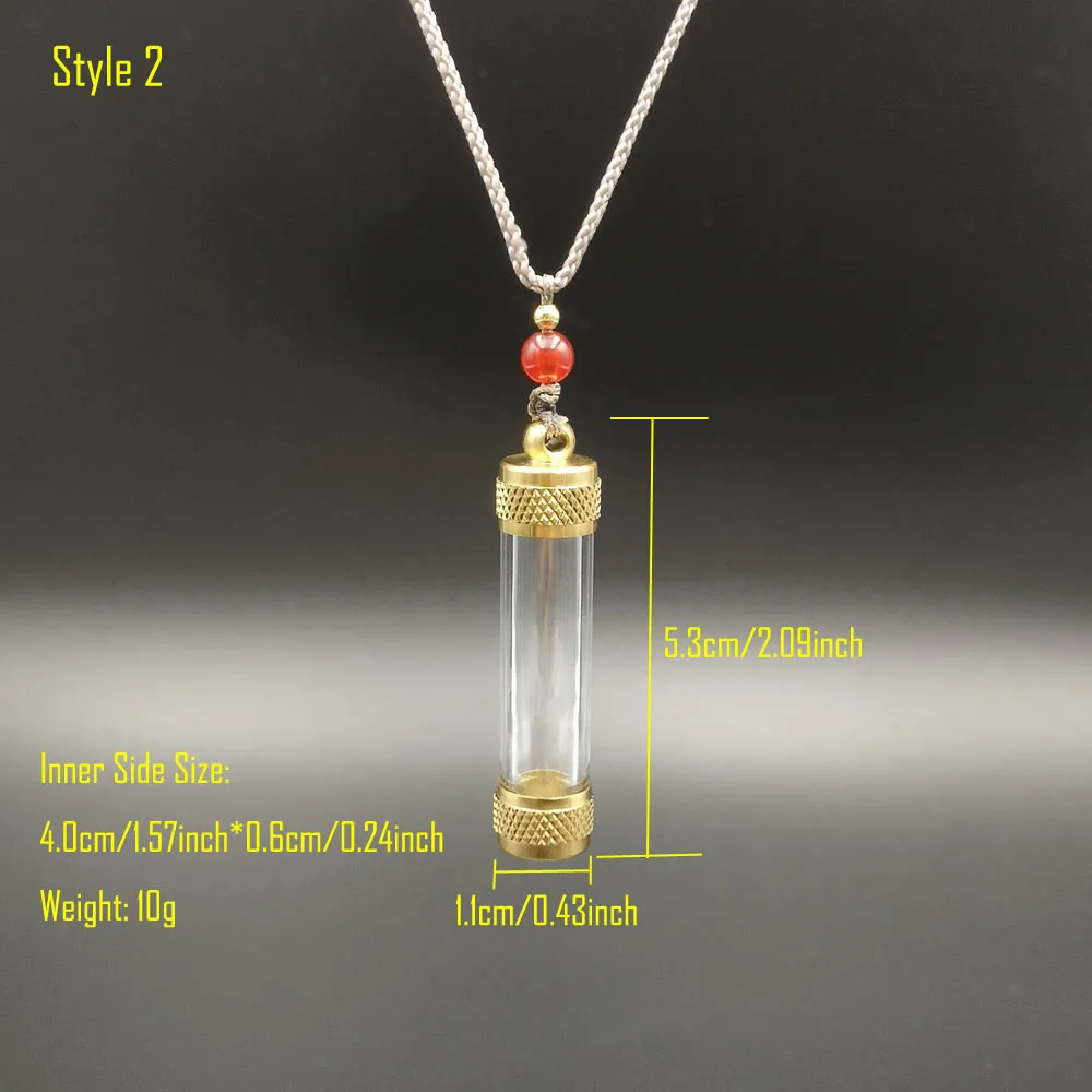 Stainless Steel & Acrylic Tube Lockets Necklace Open Pendant With ...