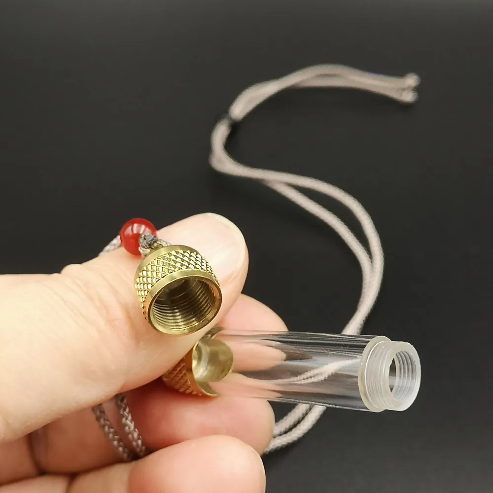 Stainless Steel & Acrylic Tube Lockets Necklace Open Pendant With ...