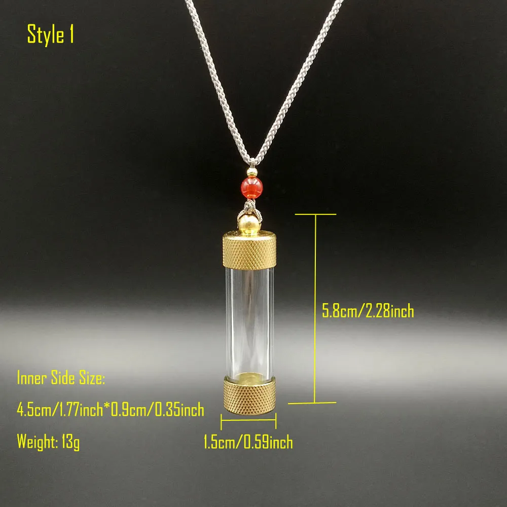 Stainless Steel & Acrylic Tube Lockets Necklace Open Pendant With ...