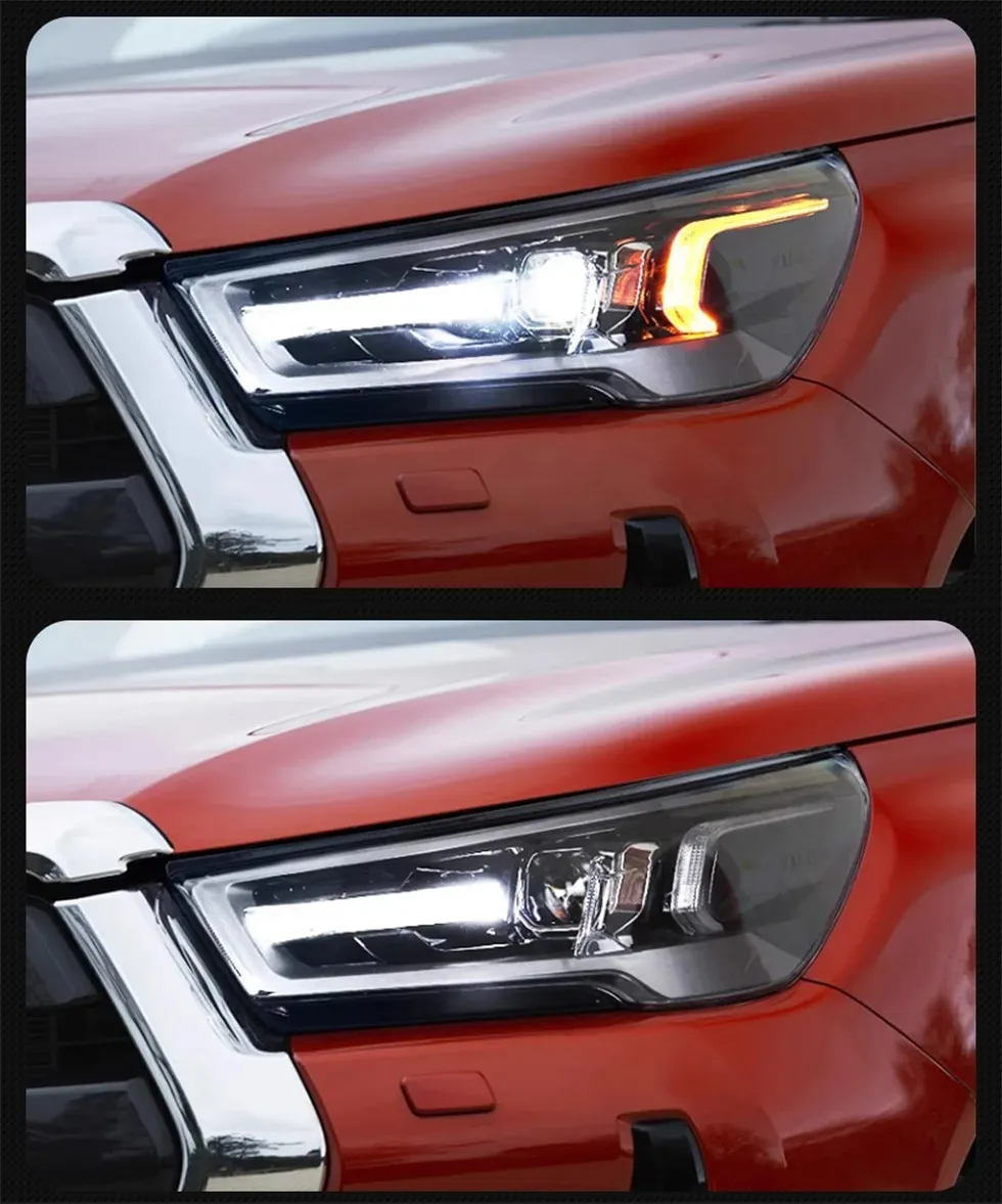 Toyota Hilux LED Headlights High/Low Beam & Daytime Running Lights For ...