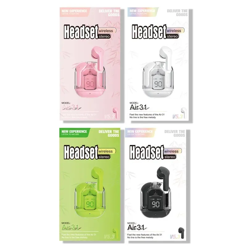 Air 31 Mini Wireless Earbuds TWS 5.3 Bluetooth Earphone Smart Touch ...