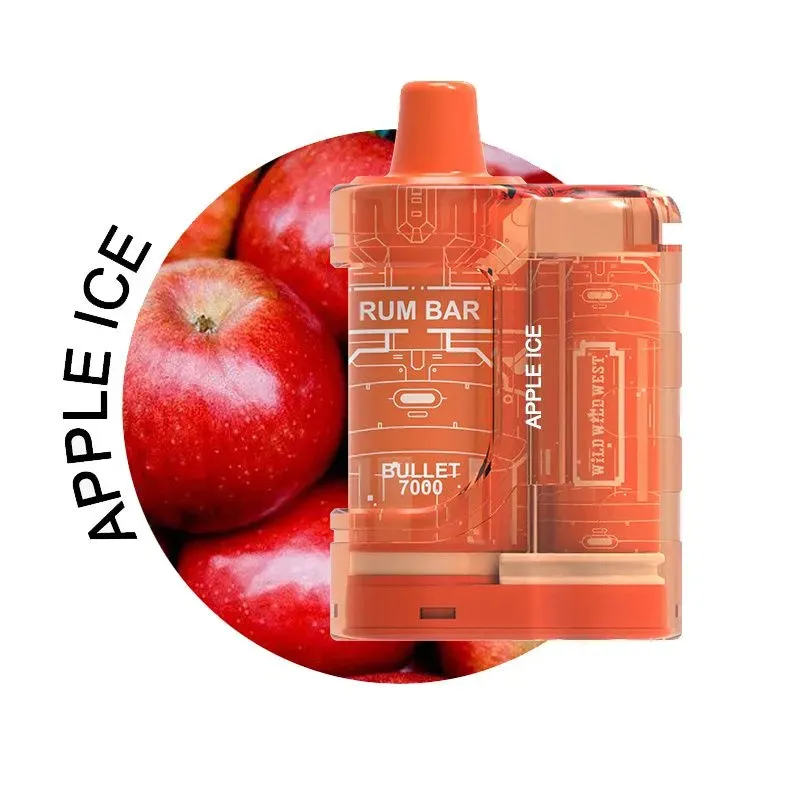 Genuine RUM BAR Bullet 7000 Puffs Vape Descartável 8ml Núcleo De Malha ...