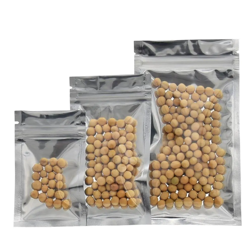 DHgate.com:Clear Silver Ziplock Aluminum Foil Bags - Resealable, Mylar ...