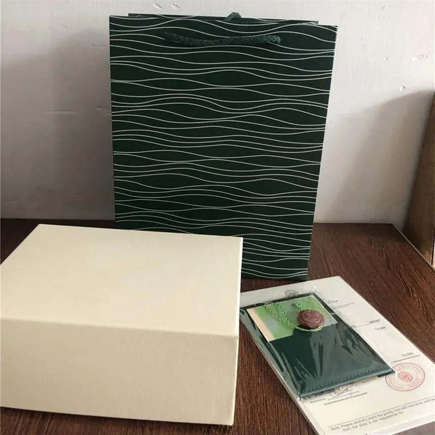 Original Dark Green Wooden Watch Box Set With Gift Bag For 116600 ...