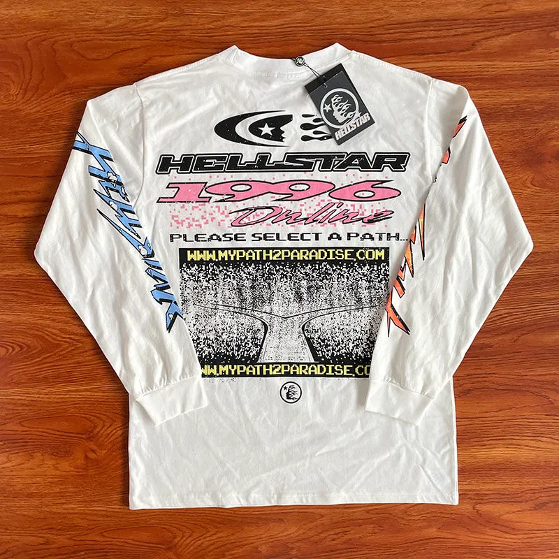 Hellstar Studios Brain Classic Tee European and American long-sleeved T ...
