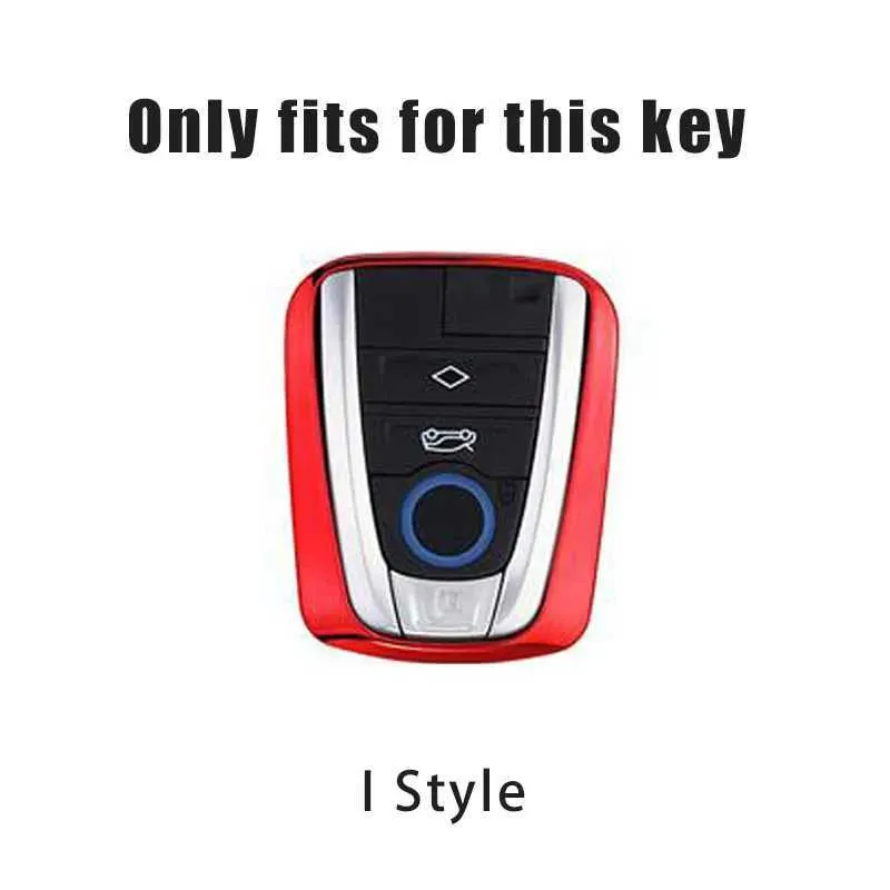 Car Key Case Cover Shell Holder for BMW I3 I8 Series 2024 Zinc Alloy Remote Key Fob Protector Keychain Accessories