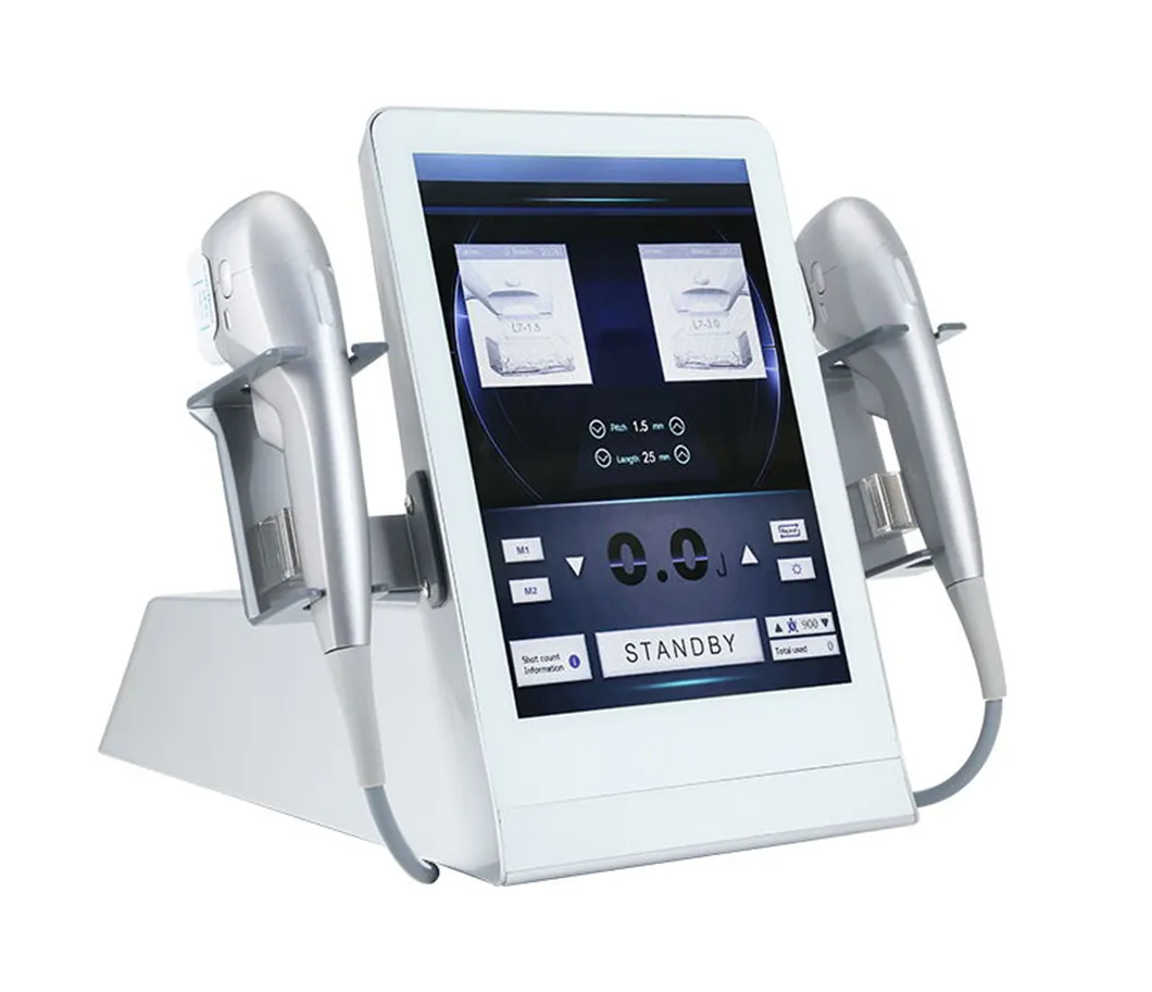 2025 Apretado De La Piel Portátil 7D Hifu Máquina 7 Cartuchos SMAS LIJA DE LA FACHA Cuerpo ...