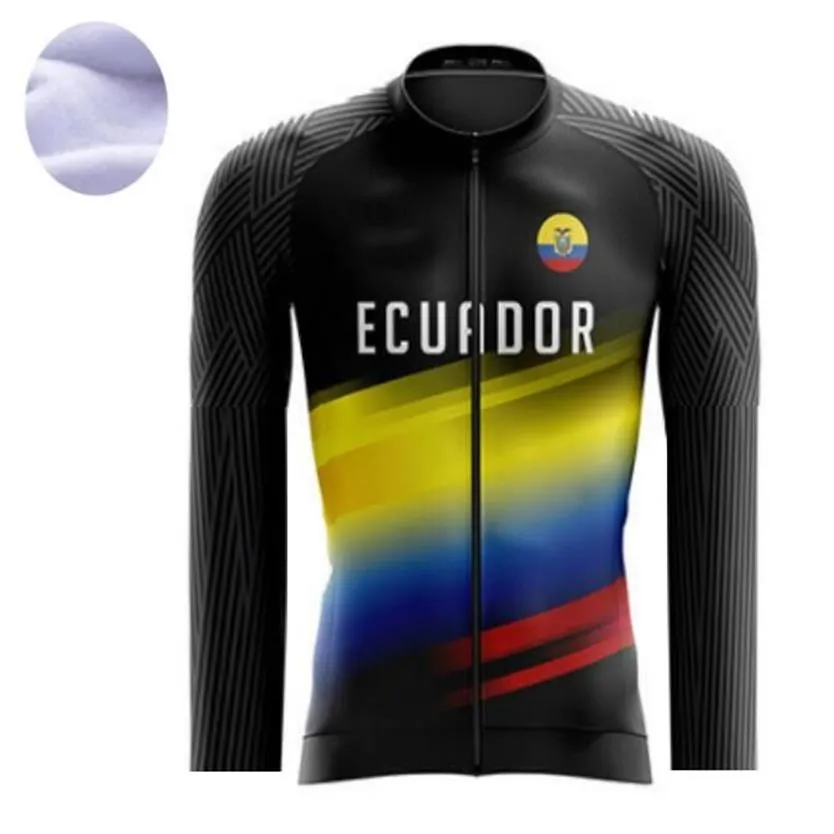 Winter Thermal Cycling Jersey - Ecuador Fleece, Warm Bike Clothing, Long Sleeve MTB Jersey ...