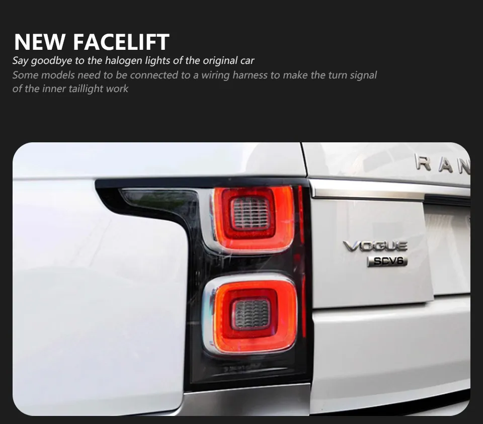 Dynamic Streamer LED Model 3 Tail Lights Assembly For Range Rover 13 17 ...