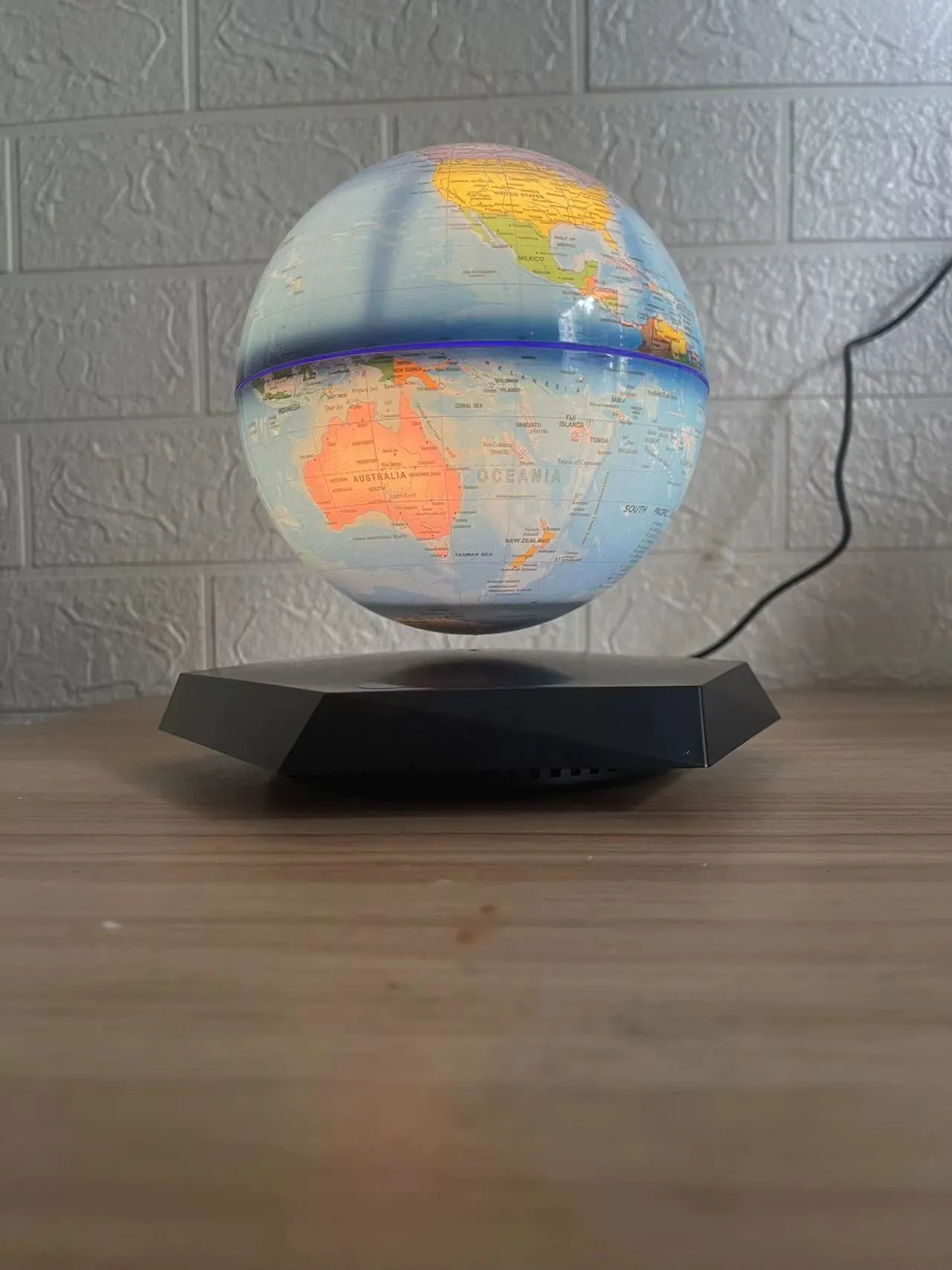 Levitating Globe Lamp - 6 Inch Magnetic Floating World Map, Educational ...