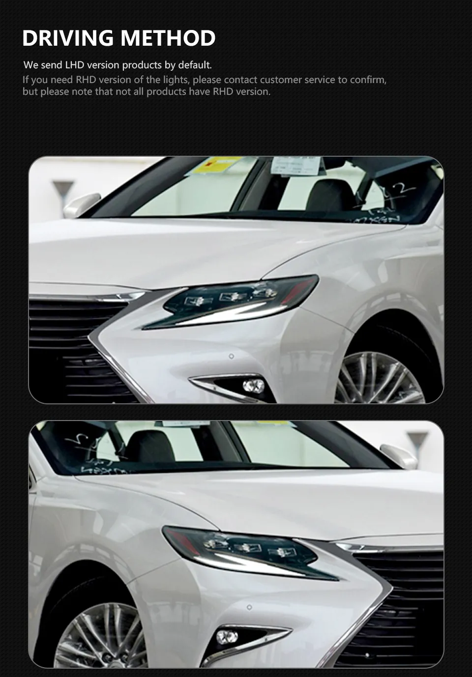 Faros LED Actualizados Para Lexus ES ES200 Feotlights '2024 '15 '20 ES300 Señal De Giro Dinámico ...