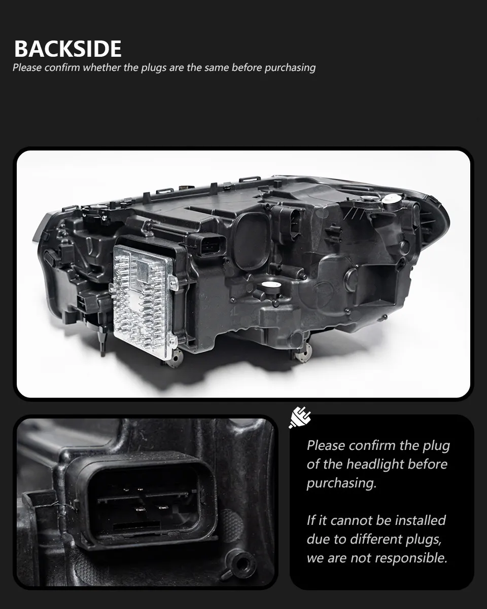 High Beam LED DRL Turn Signal Bmw X5 Headlight Assembly For BMW X3 2018 ...