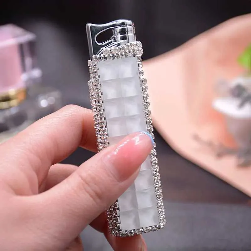 Diamond Lighter - Luxury Windproof Metal Lighter with Pink Flame ...