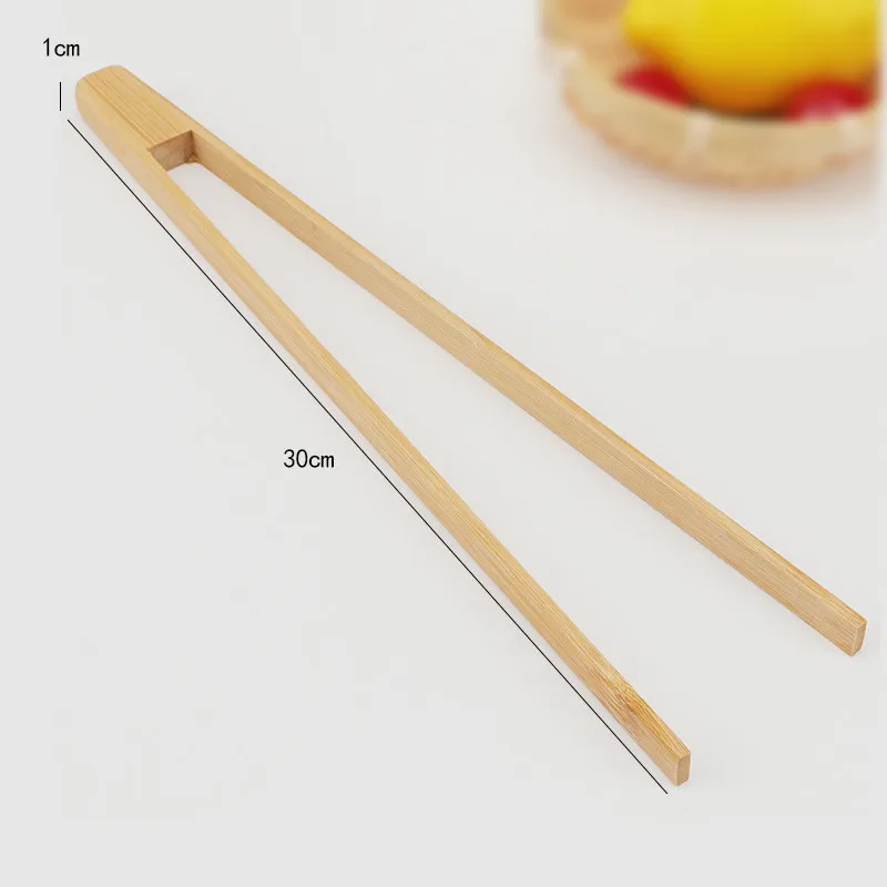 Natural Bamboo Kitchen Tongs: Multi-Purpose Food Serving Utensils ...