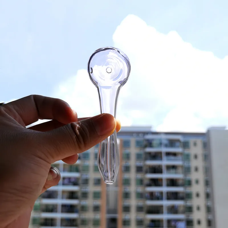 Oil Burner Pipes 4.0 Inch Colorful Glass Tube With Thick Pyrex Spoon ...