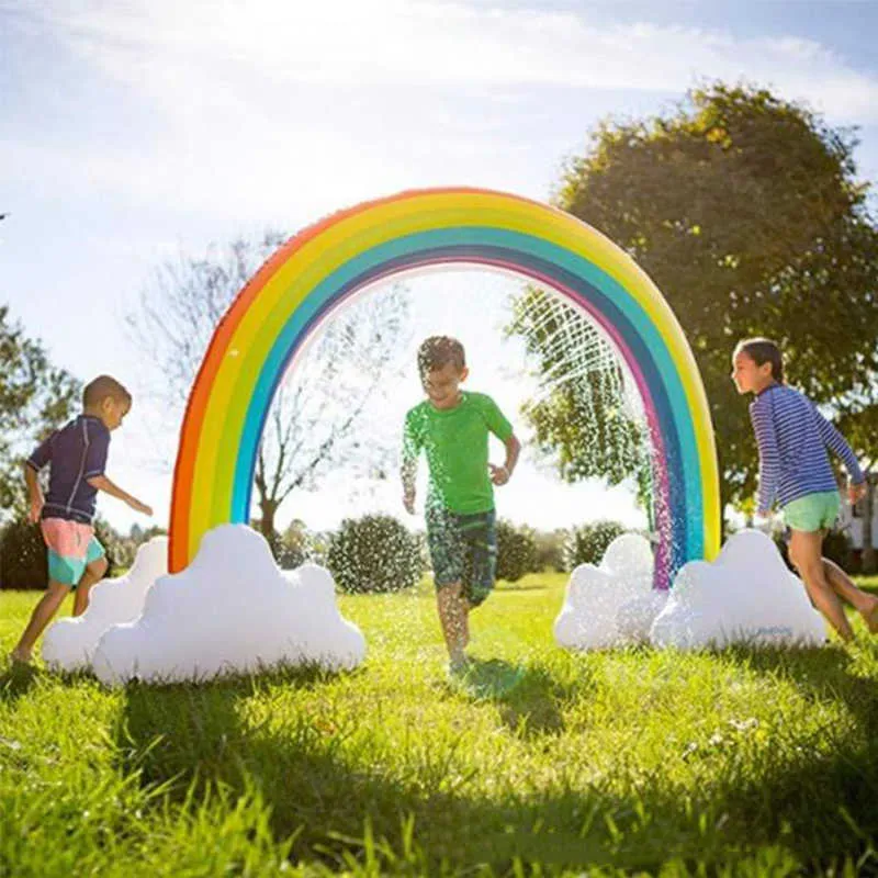 DHgate.com:2024Colorful Water Spray Rainbow Bridge Lawn Sprinkler for ...