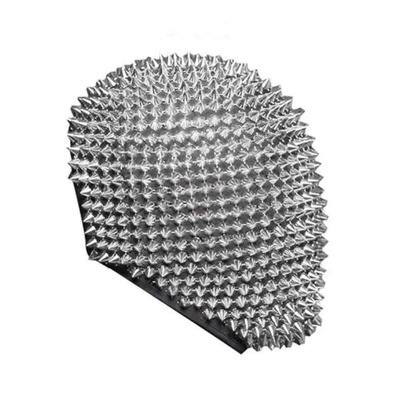 Spike Studded Latex Full Face Helmet For Cosplay, Raves, Parties, And ...