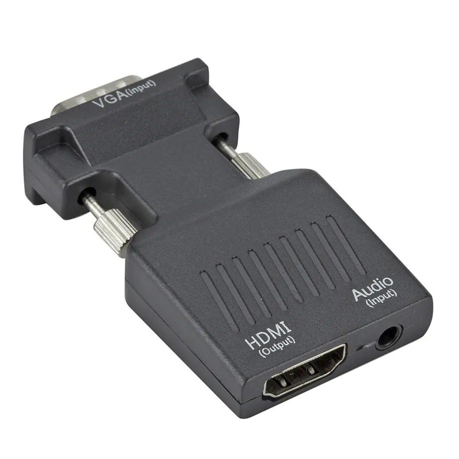 VGA to HDMI Adapter 1080P - Audio Support, 15 Pin to HD Converter ...