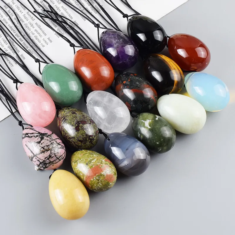 Natural Stone Healing Jade Crystal Egg Drill Big Yoni Egg 45*30 MM ...