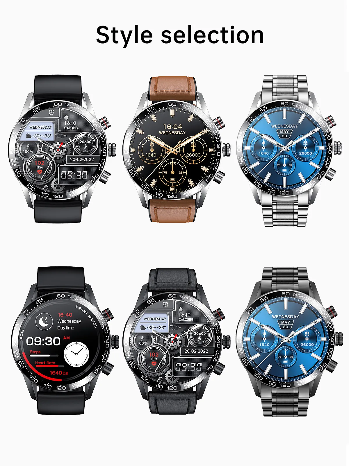 LIGE Men's Smartwatch, AMOLED Display, Bluetooth Calling, IP67 ...