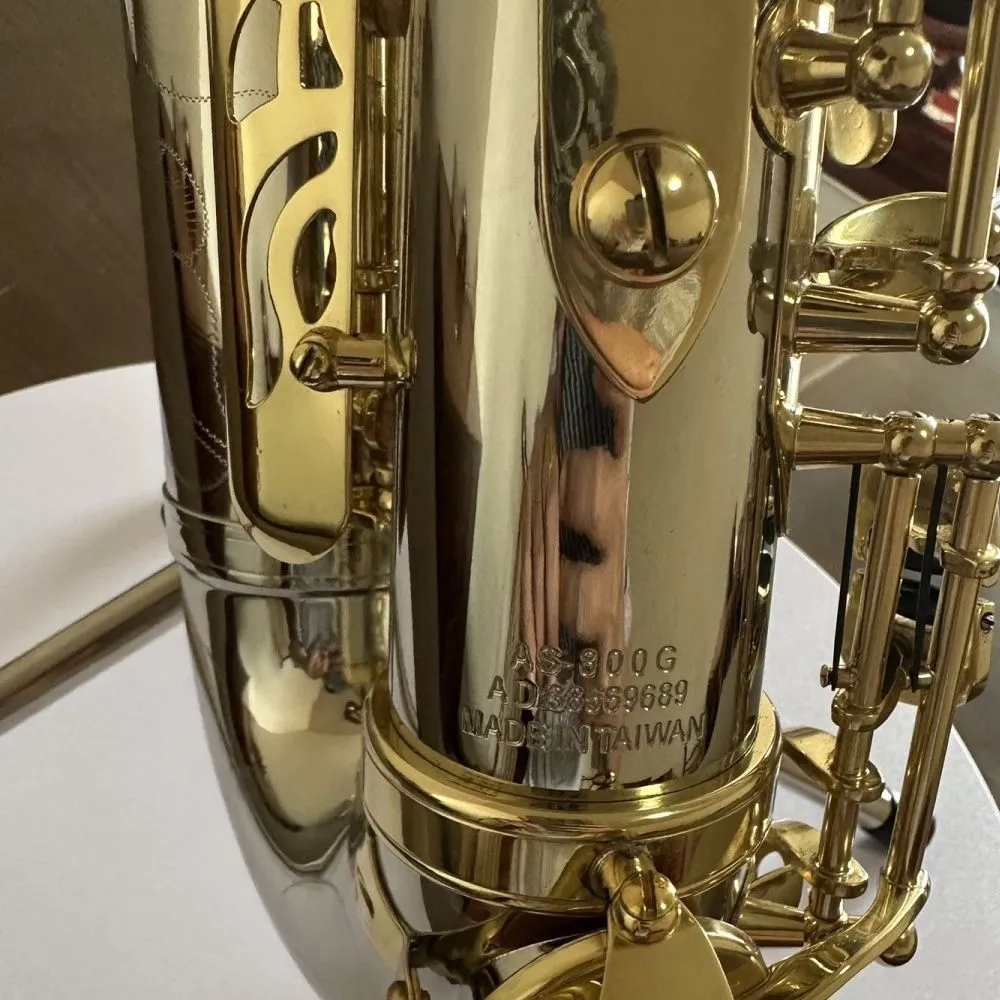 AS-800G Alto Saxophone E-flat Brass with Silver Double-ribbed ...