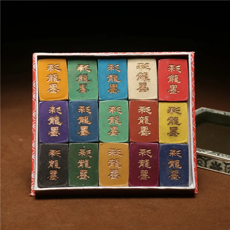 Wholesale Stamps Fifteen Colored Inks Four Treasures Of The Study Ink Sticks Pigment Calligraphy ...