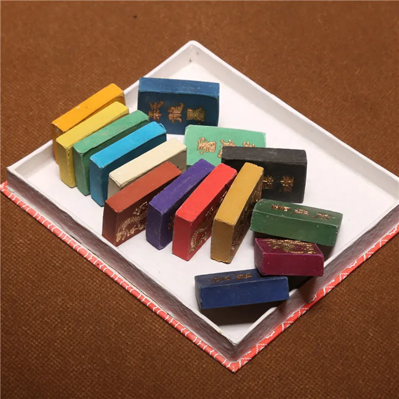 Wholesale Stamps Fifteen Colored Inks Four Treasures Of The Study Ink Sticks Pigment Calligraphy ...