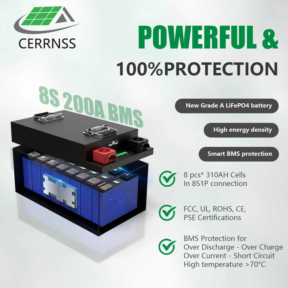 24V 300Ah LiFePO4 Battery - Long Life Lithium Battery, 6000+ Cycles ...