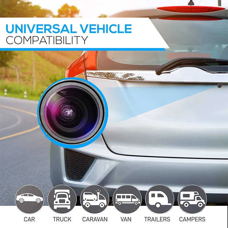 HD 170 Degree Car Rear View Camera With Night Vision, IP68 Waterproof ...