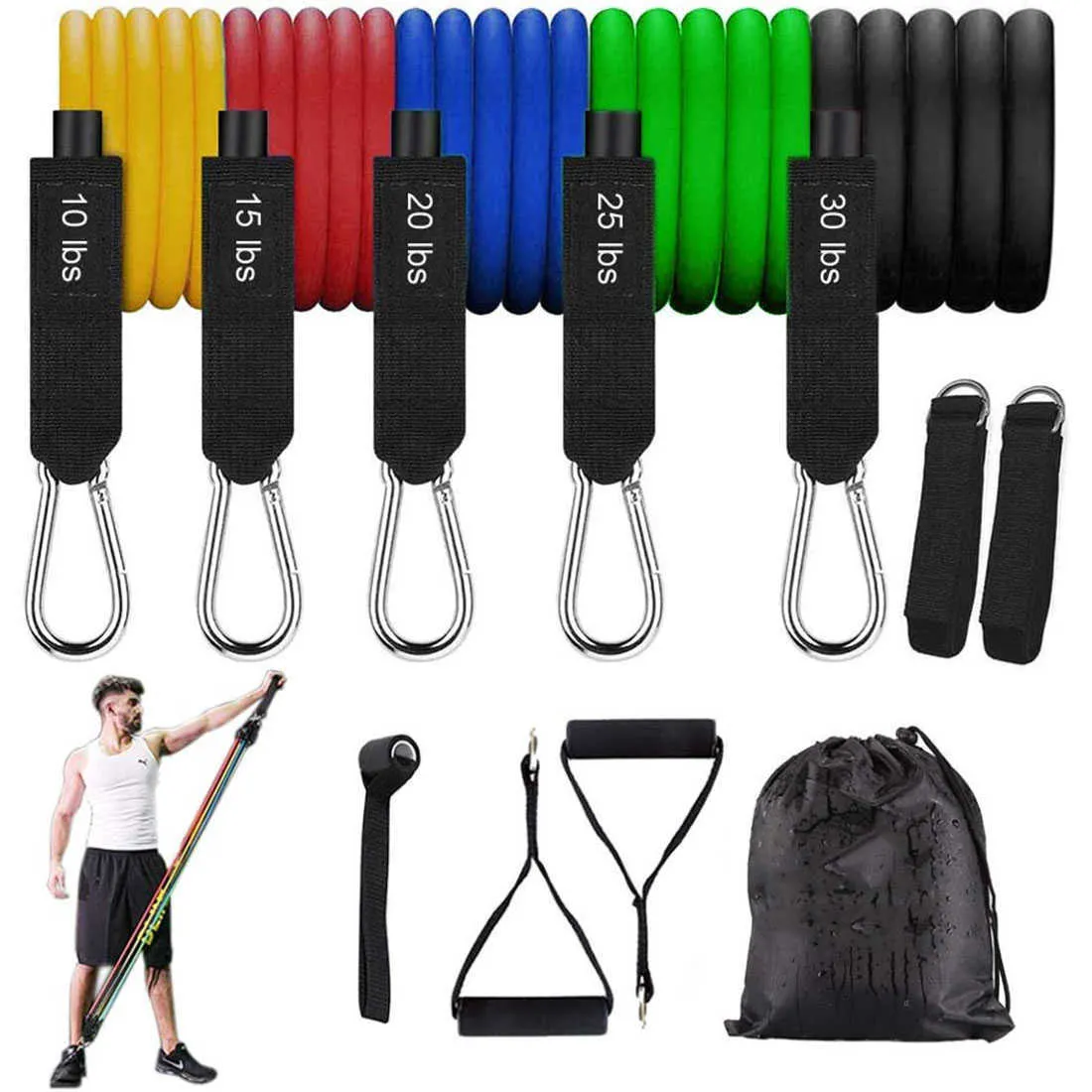 DHgate.com:Resistance Bands Set with Ankle Straps for Home Workout, Gym ...
