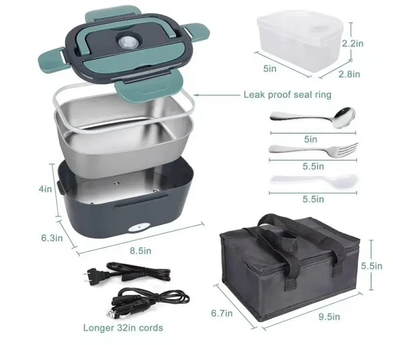 Portable Food Warmer For Car 12V/110V Electric Heating Lunch Box For ...