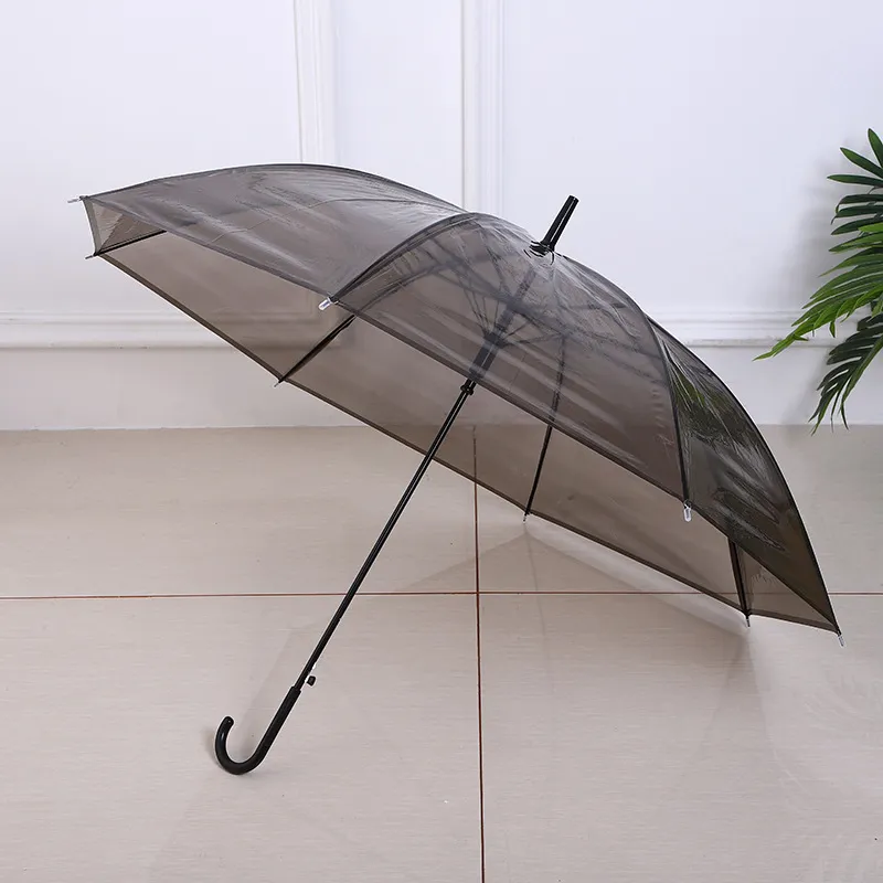 Transparent Umbrellas Clear PVC See Through Umbrellas Long Handle Party ...
